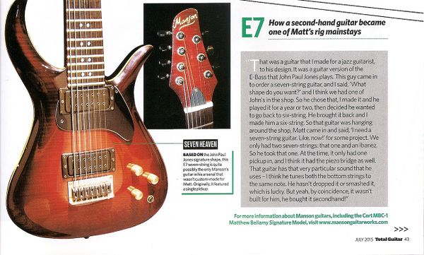 Manson 7 String E Guitar – MuseWiki: Supermassive wiki for the band Muse